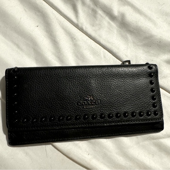 Coach | Bags | Coach Black Leather Wallet | Poshmark
